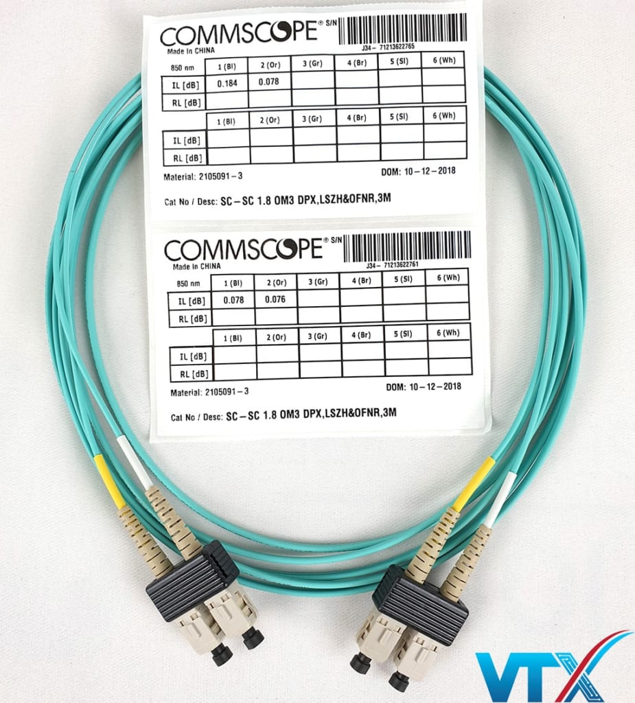 Dây nhảy quang Commscope OM3 SC-SC PN: 2105091-3 - VTXVN