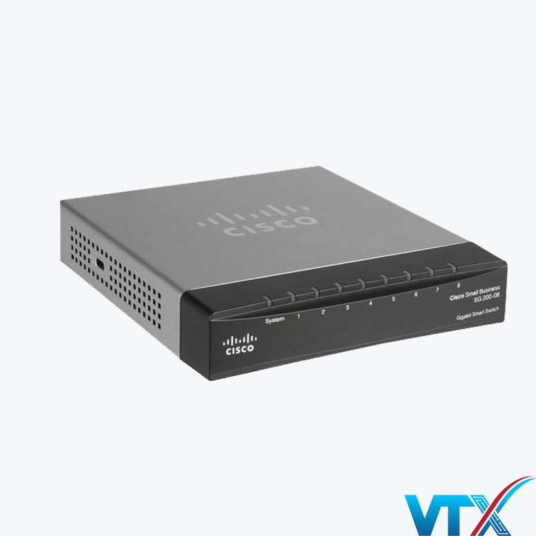 Switch chia mạng Cisco 8Port – Cisco SG200-08 10/100/1000Mbps - VTXVN