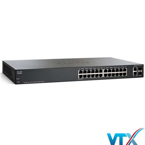 Switch chia mạng Cisco 26Port PoE – Cisco SG200-26P 10/100/1000Mbps - VTXVN