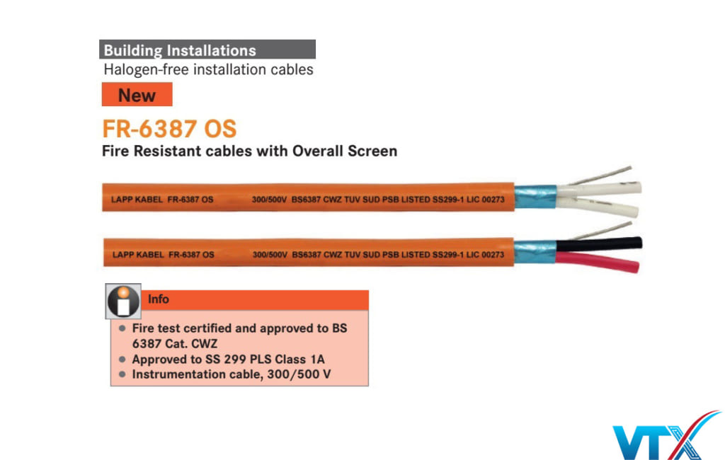 Cáp điều khiển Lapp Kabel FR-6387 OS 1 Pair 1.0| PN: 3805860 - VTXVN