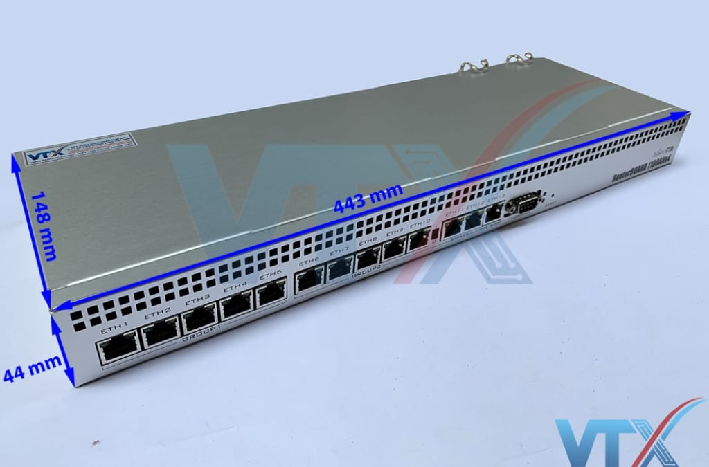 Powerful Router Mikrotik RB1100AHx4 1U rackmount - VTXVN