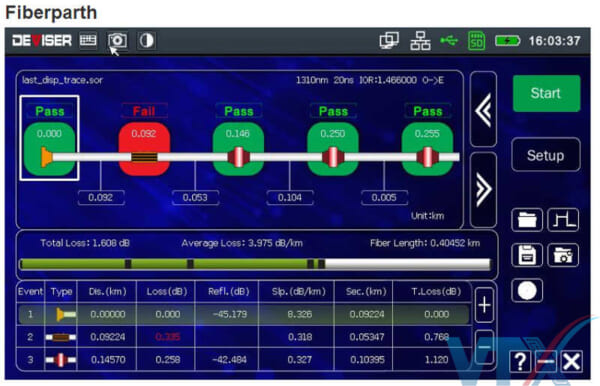 Máy đo OTDR Deviser AE3100A FTTx USA - VTXVN