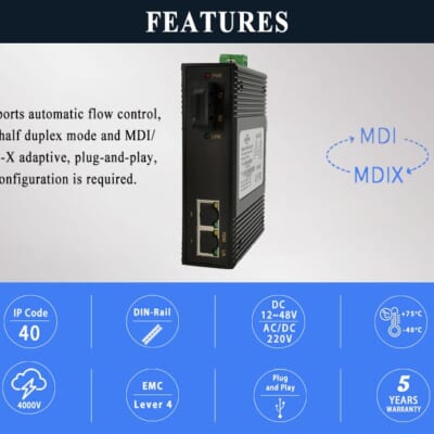 Converter quang công nghiệp Upcom PN: IMC102 - VTXVN