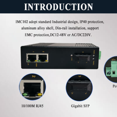 Converter quang công nghiệp Upcom PN: IMC102 - VTXVN