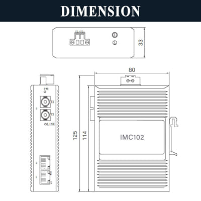 Converter quang công nghiệp Upcom PN: IMC102 - VTXVN