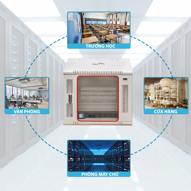 MTWR-10U600 (W/B) (S/P)– Tủ rack treo tường Maxtel 10UD600 - VTXVN